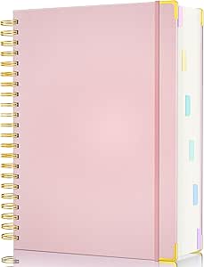 Amazon.com : EUSOAR Pink Spiral Notebook, A4 8.1"x11.7" 300 Pages Large ...