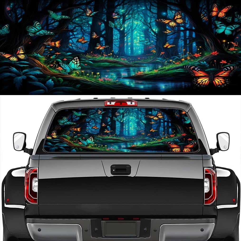 Amazon.com - Dunmat Colorful Forest Automotive Decals Rear Window ...