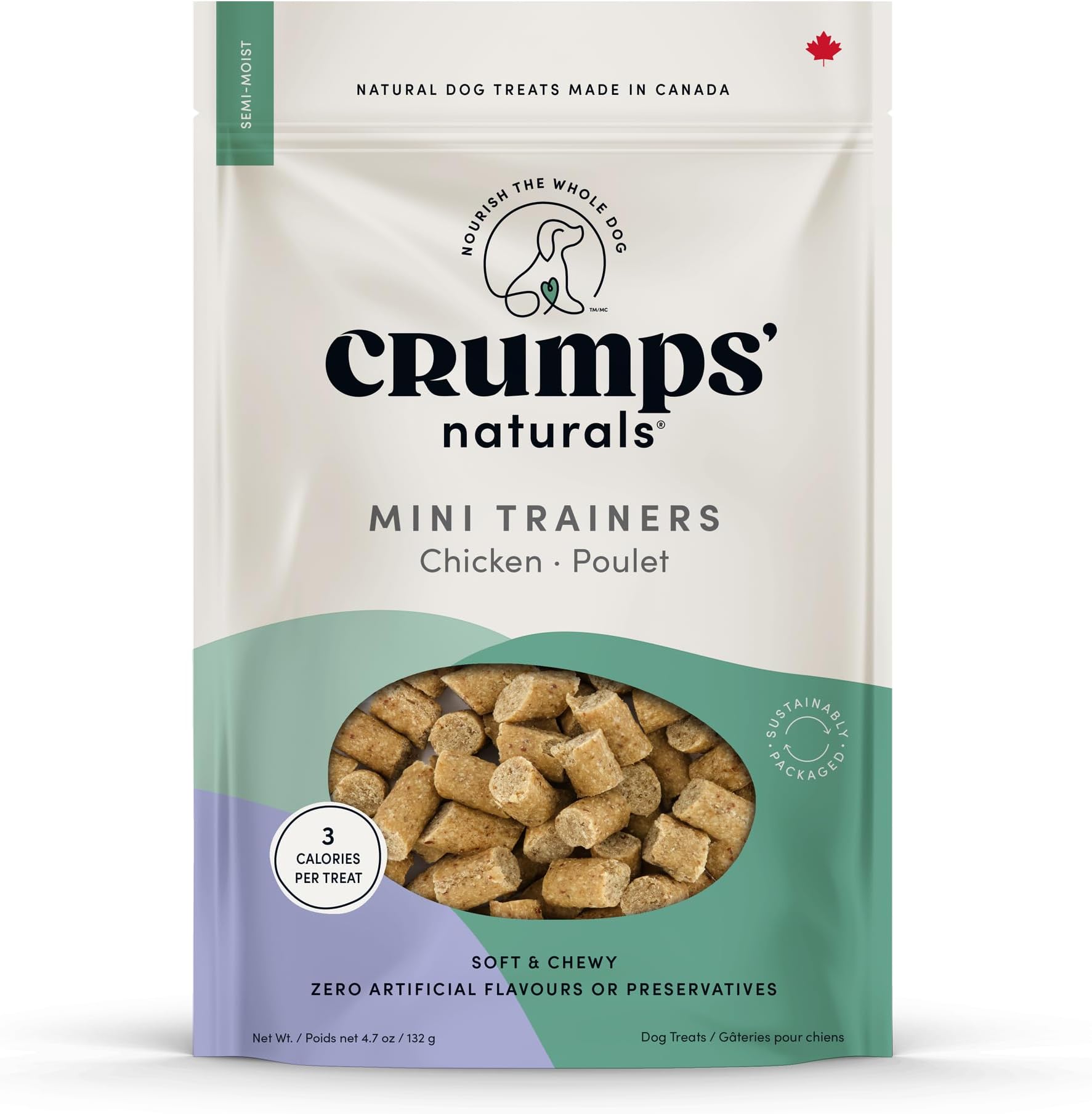 Crumps' Naturals Semi Moist Chicken Mini Trainers 4.7oz /132g : Amazon ...