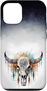 Amazon.com: iPhone 14 Western Aztec Steer Serape Style Pattern Design Case : Cell Phones ...