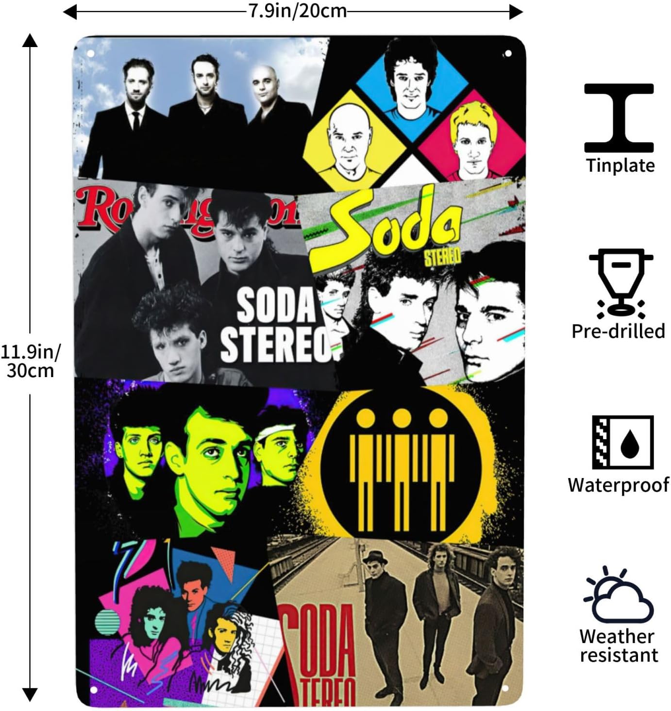 Soda Rock Band – Letrero de metal estéreo, único, personalizado, para ...