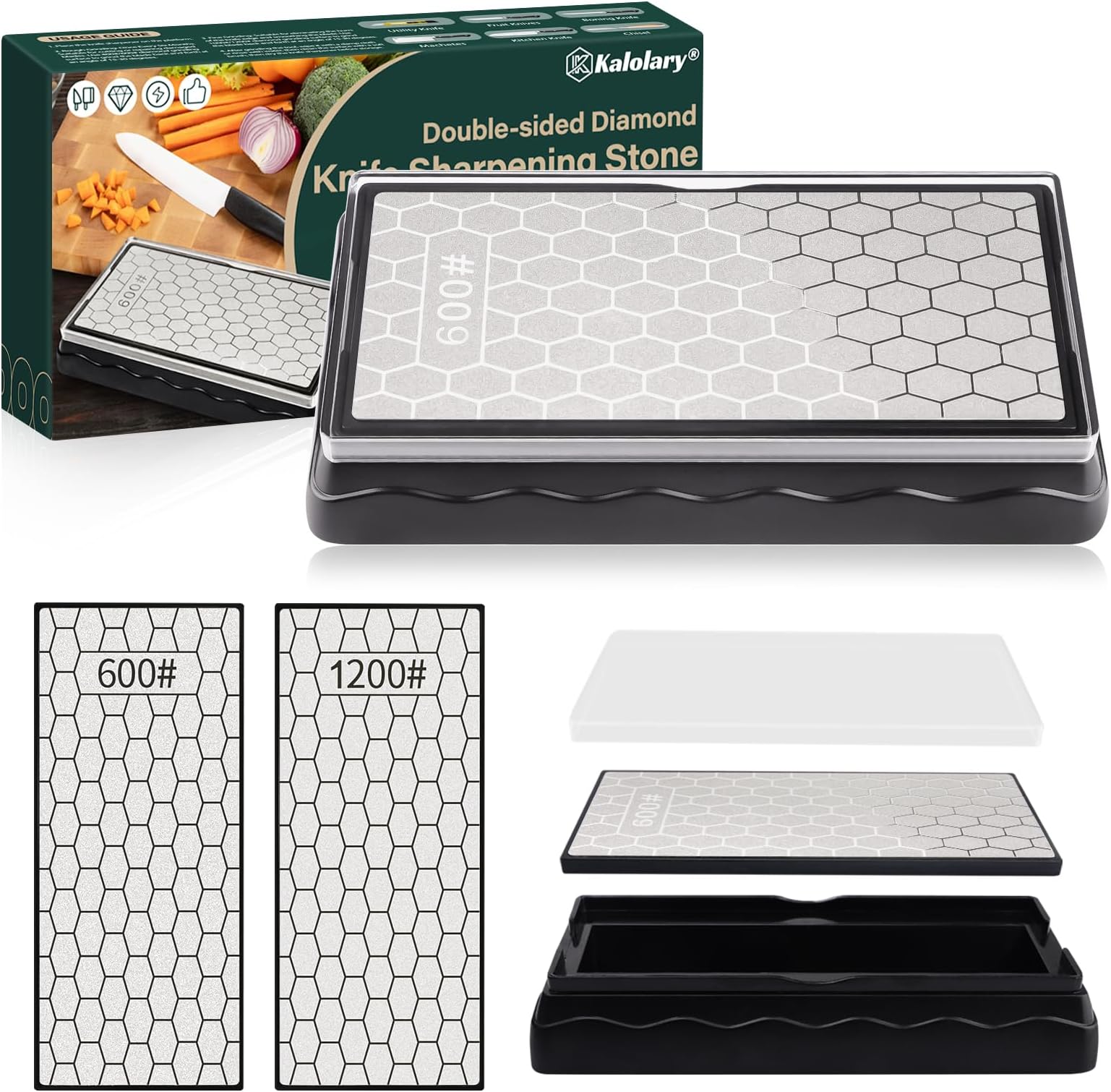 Blue Spot Tools Diamond Sharpening Whetstone Set, 3-Piece (Extra Fine ...