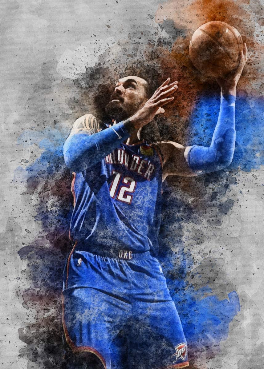 Amazon.com: Steven Adams Poster Print, Basketball Player, Real Player ...