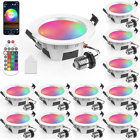 Esbaybulbs Pack of 10 LED Color Changing Recessed Lighting 3W RGB ...