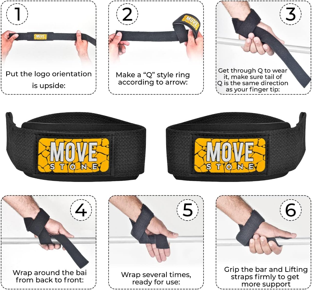 Lifting Wrist Straps for Weight lifting | Anti-Slip Gym Wrist Wraps for ...