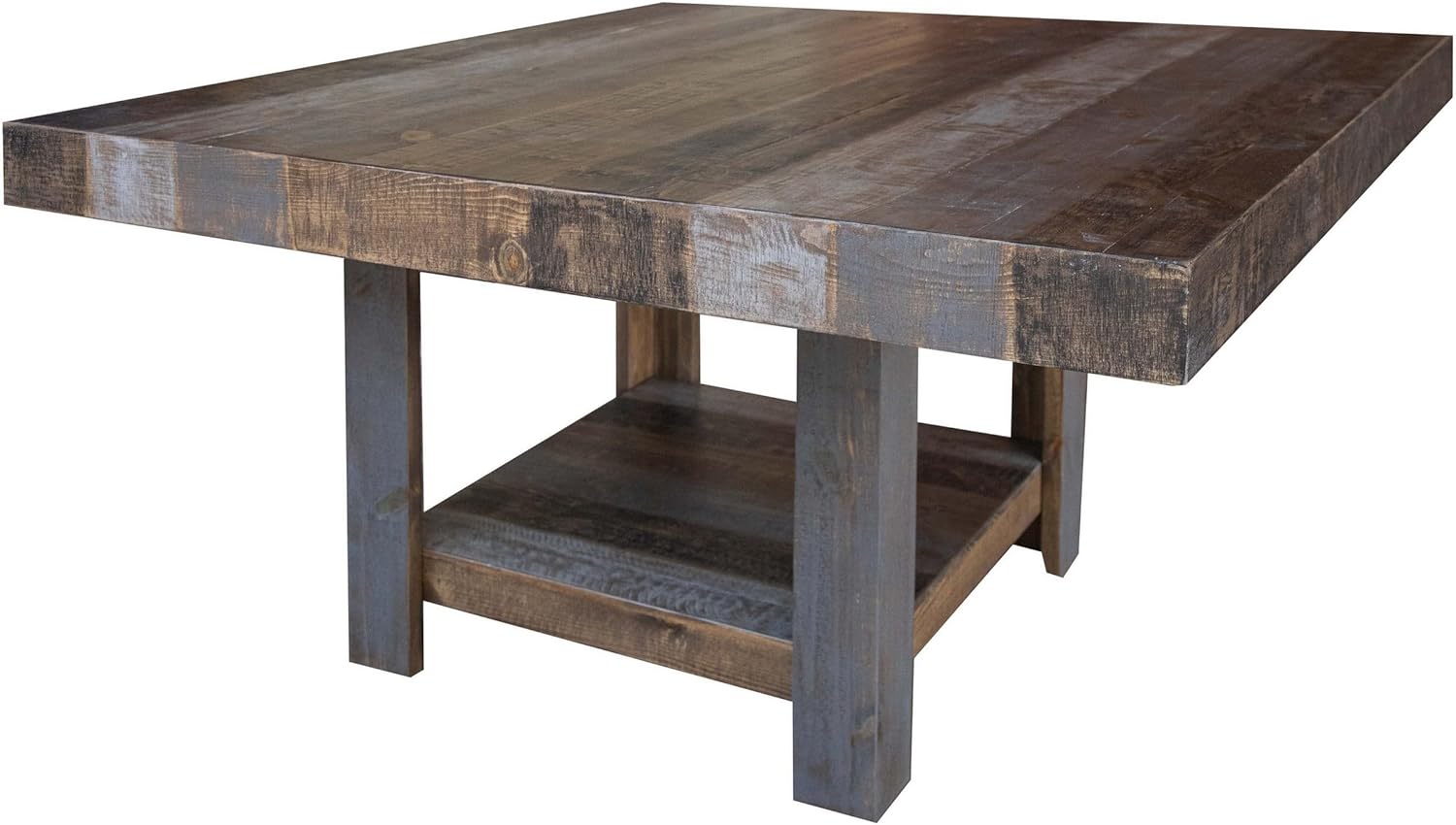 Amazon.com - Benjara Linn 54 Inch Square Dining Table, Open Shelf ...