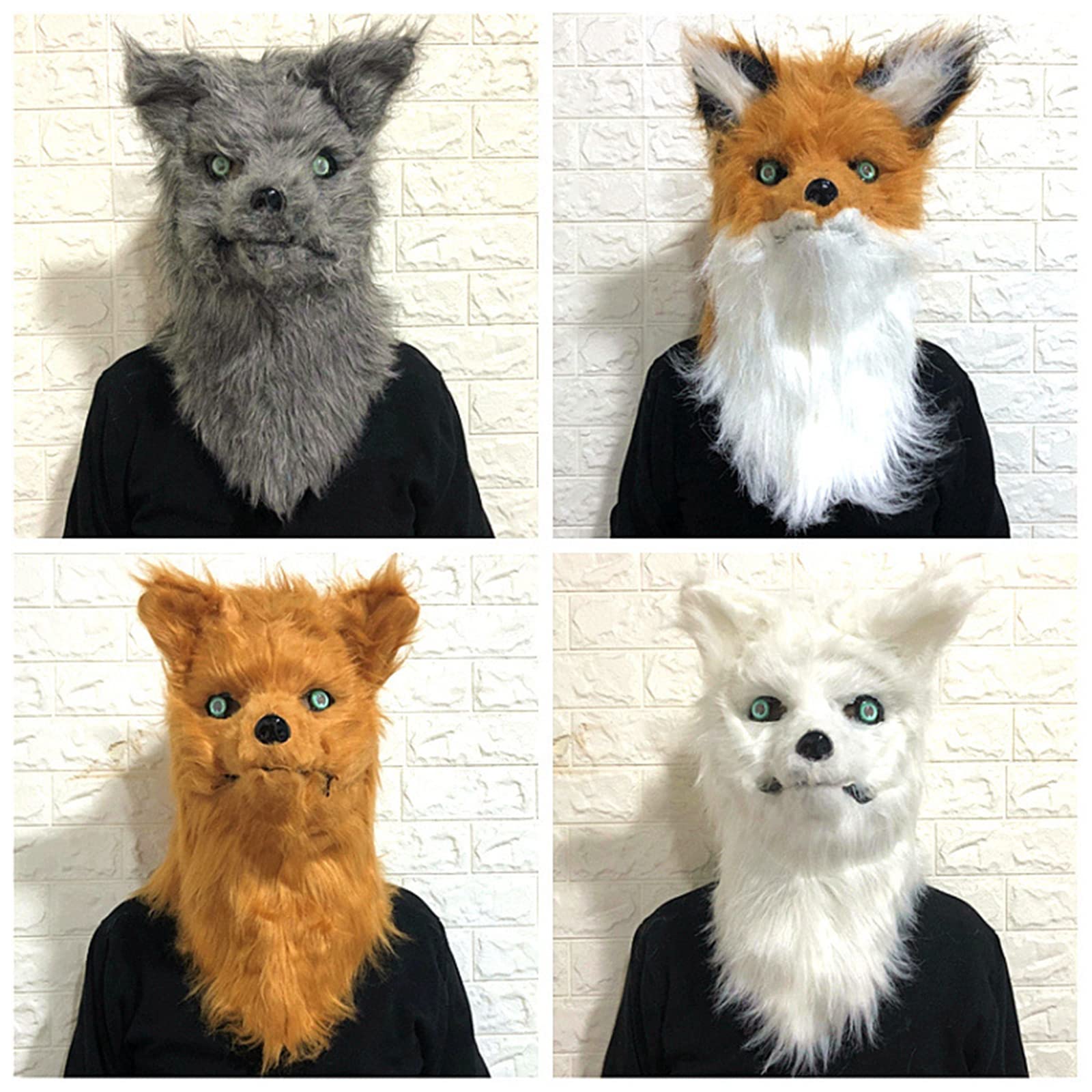 Snapklik.com : NA Movable Mouth Fox Mask, Full Head Animal Furry ...