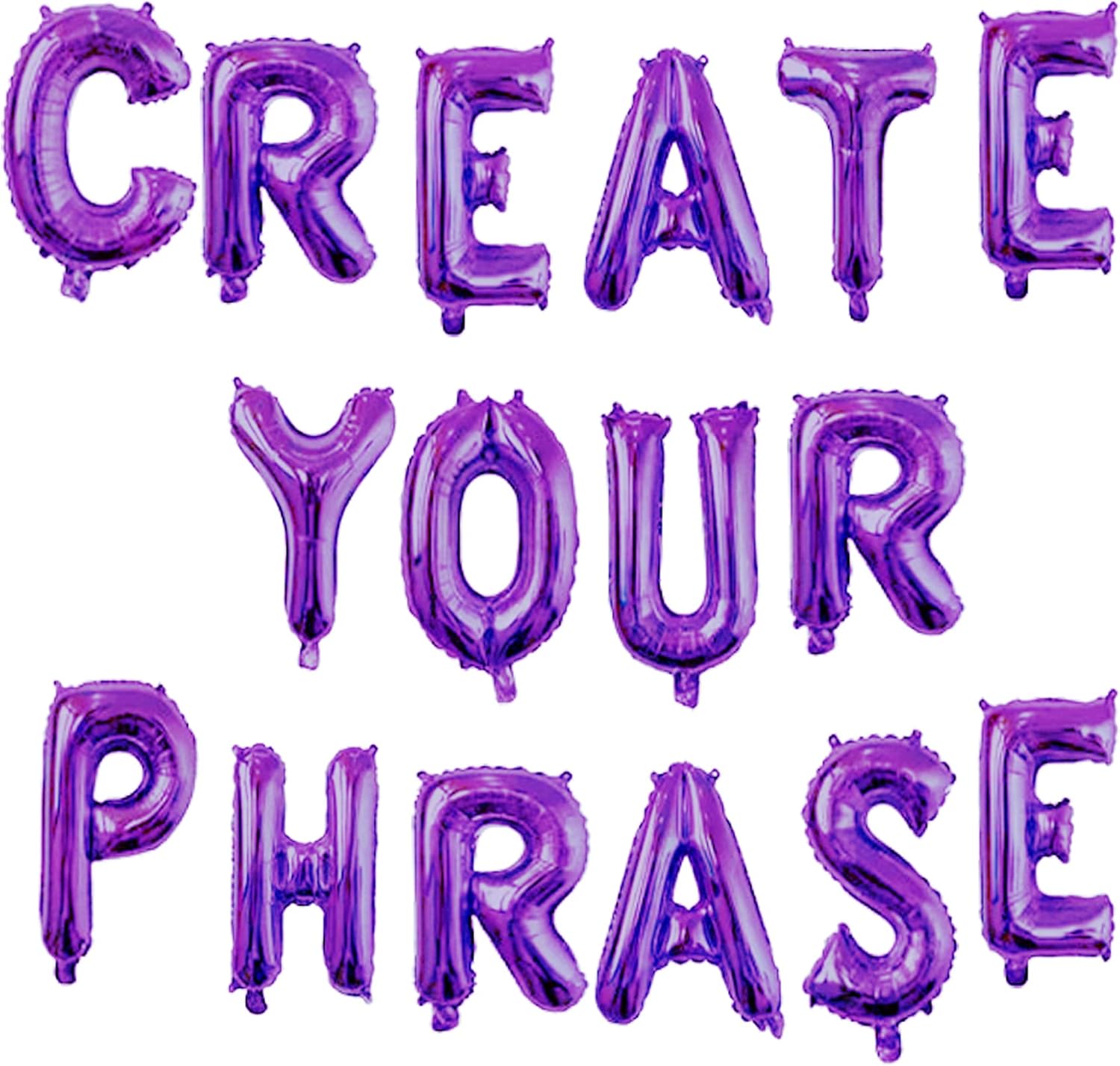 Amazon.com: Custom Purple Letter Balloon Banner 16" Party - create your ...