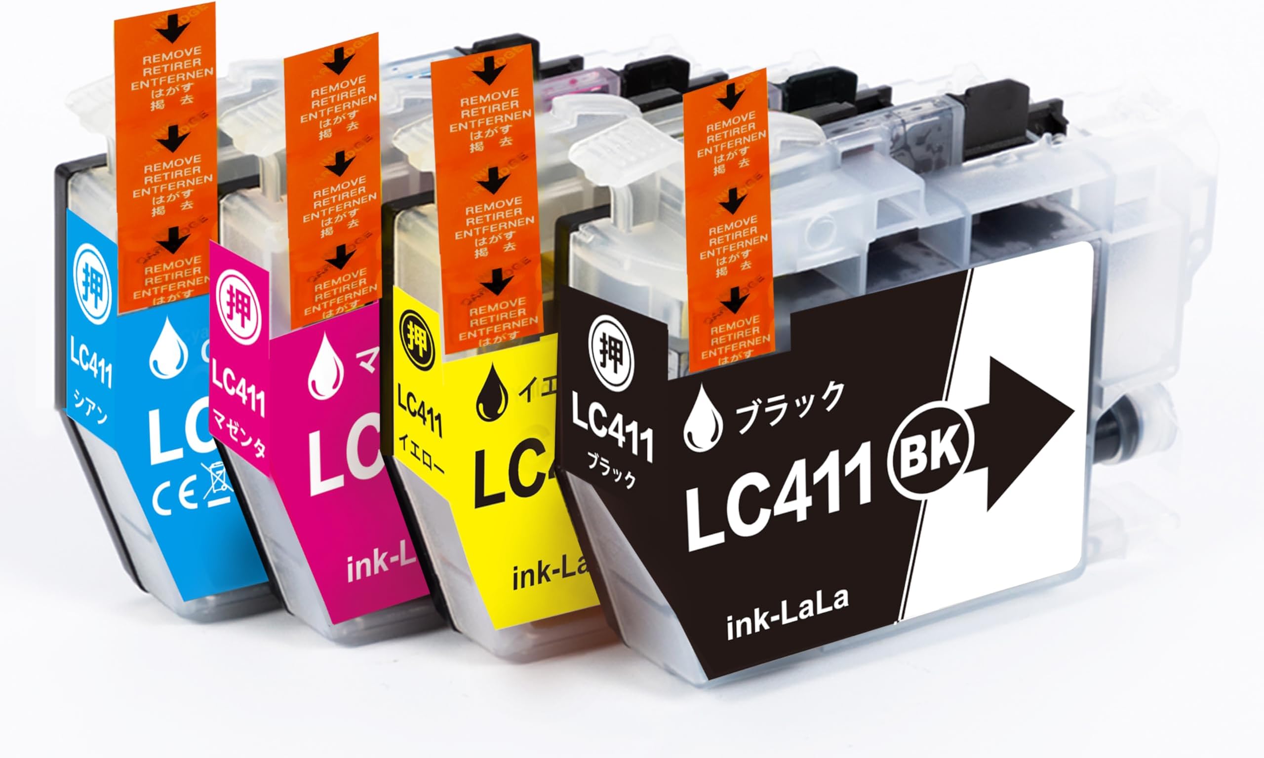Amazon.co.jp: 【インクのチップス】 LC411 4色セット ブラザー用 互換インク ＜残量表示対応/日本人技術者監修＞ LC411-4PK LC411BK ブラック LC411C ...