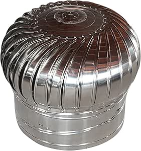 SARKEY Roof Wind Rotating Turbine Cap Vent, 304 Stainless Steel ...