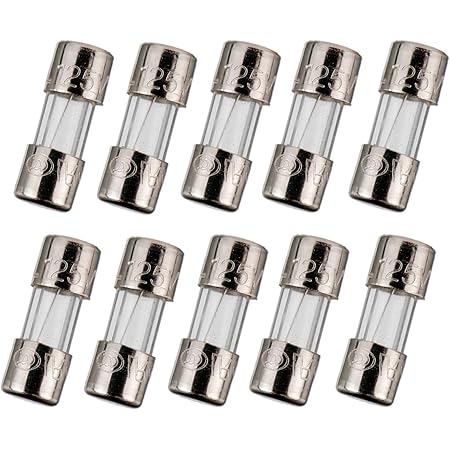 SIXQJZML 10 Pack F5AL Fast-Blow Fuse 5A 5amp 125V Glass Fuses 0.2 x 0. ...