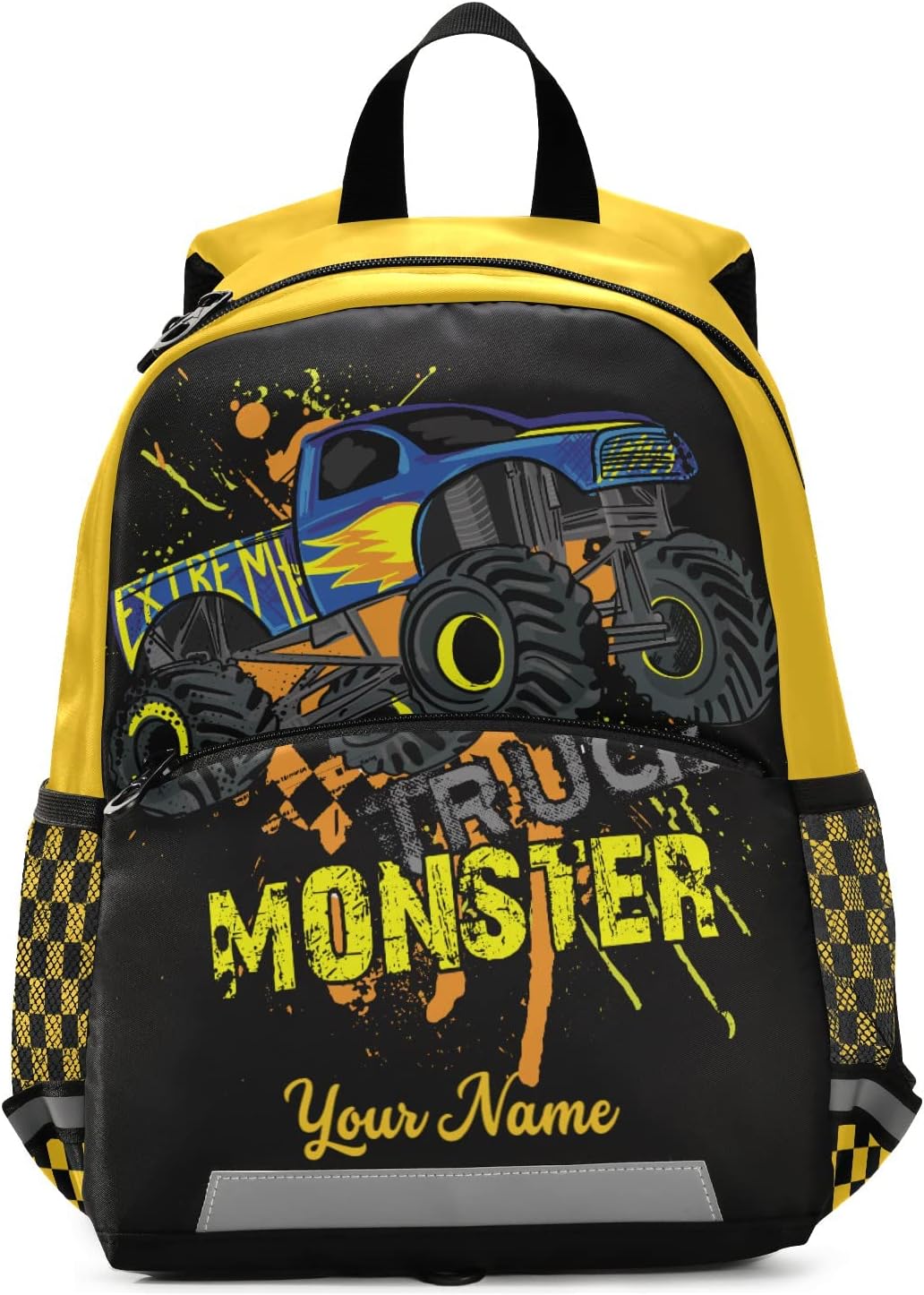Amazon.com | Custom Monster Truck Backpack for Boys Girls ...