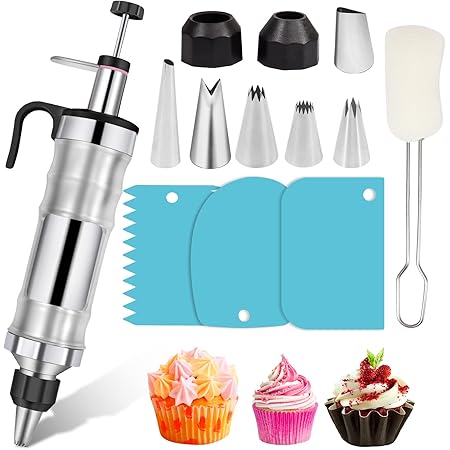 Amazon.com: Icing Decoration Gun Set Dessert Decorating Decorator ...