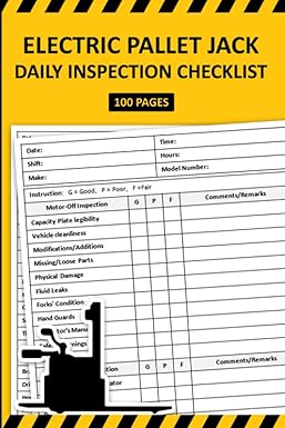 Electric Pallet Jack Daily Inspection Checklist: Powered Pallet Jack ...