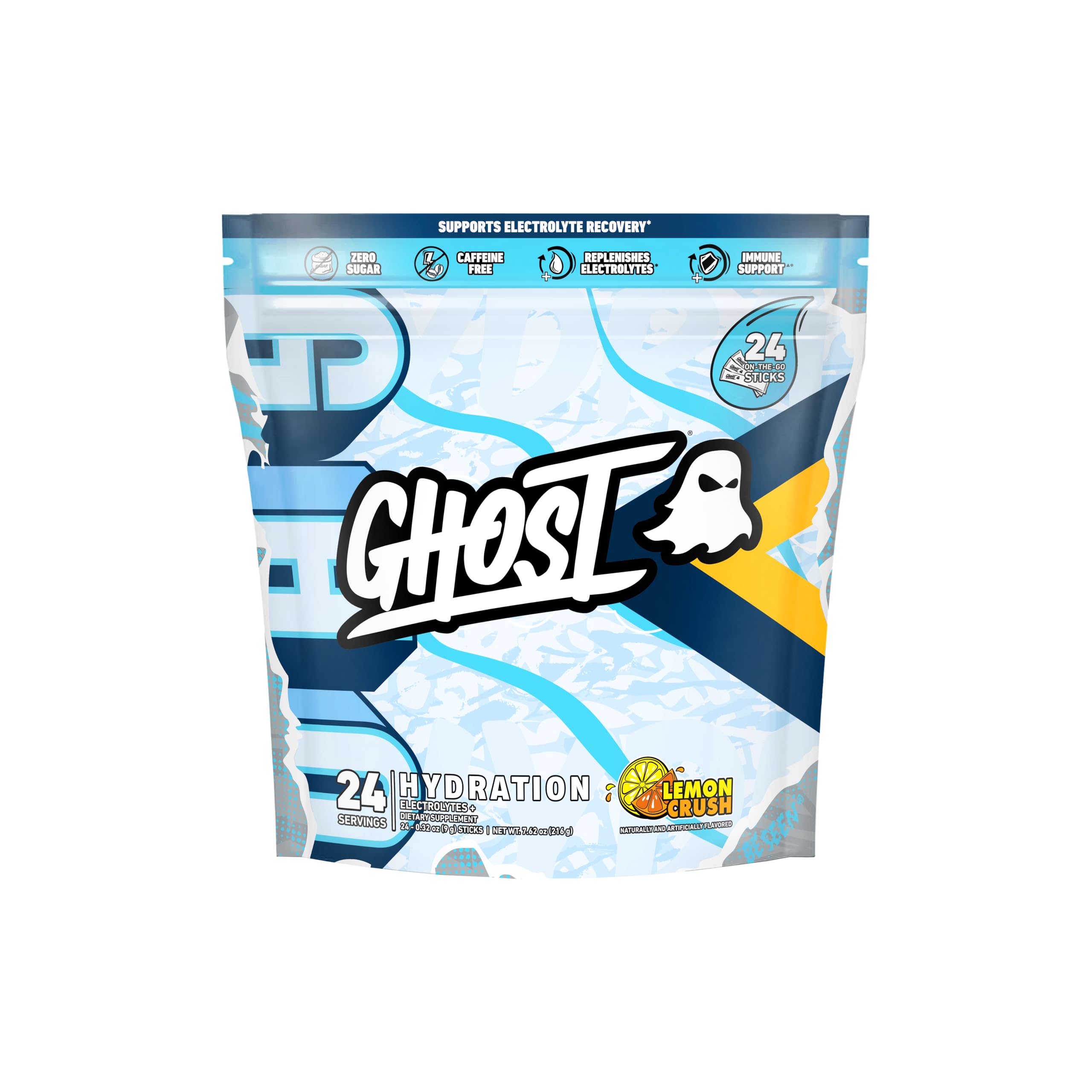 Snapklik.com : GHOST Hydration Packets, Lemon Crush, 24 Sticks ...