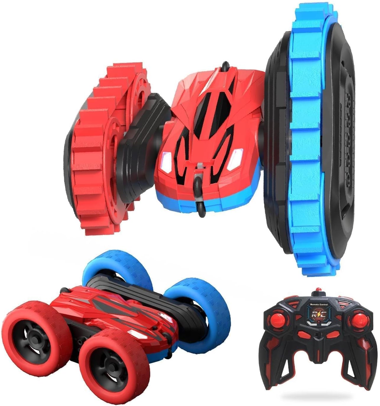 Buy High 2 in 1 Stunt Remote Control Car Double Sided 360° Rotating 4WD ...