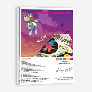 Amazon.com: Album By Graduation, Posters Kanye Wast, Poster Decor 24x36 ...