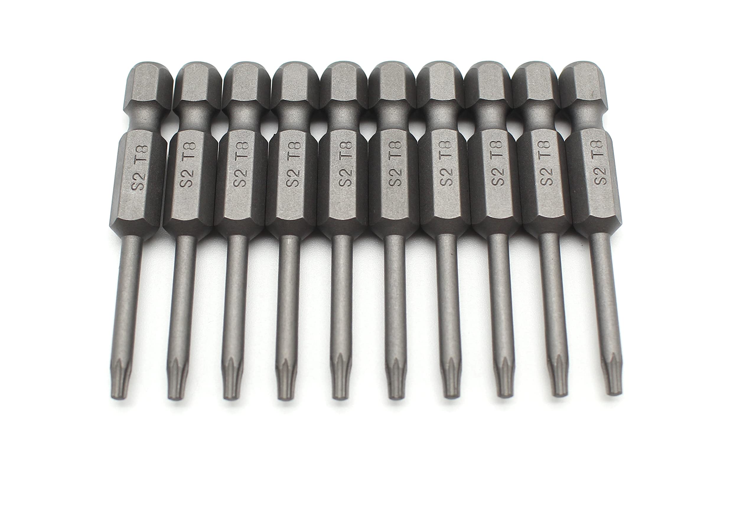 TEMO 10 Pieces T8 Torx Star Head Screwdriver Bit Set, S2 Steel 8 Point ...