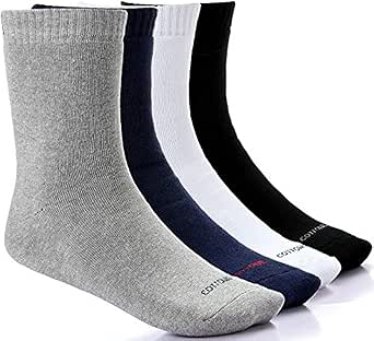 Cottonil Half Towel Socks For Mens, Set of 4 - MultiColor ...