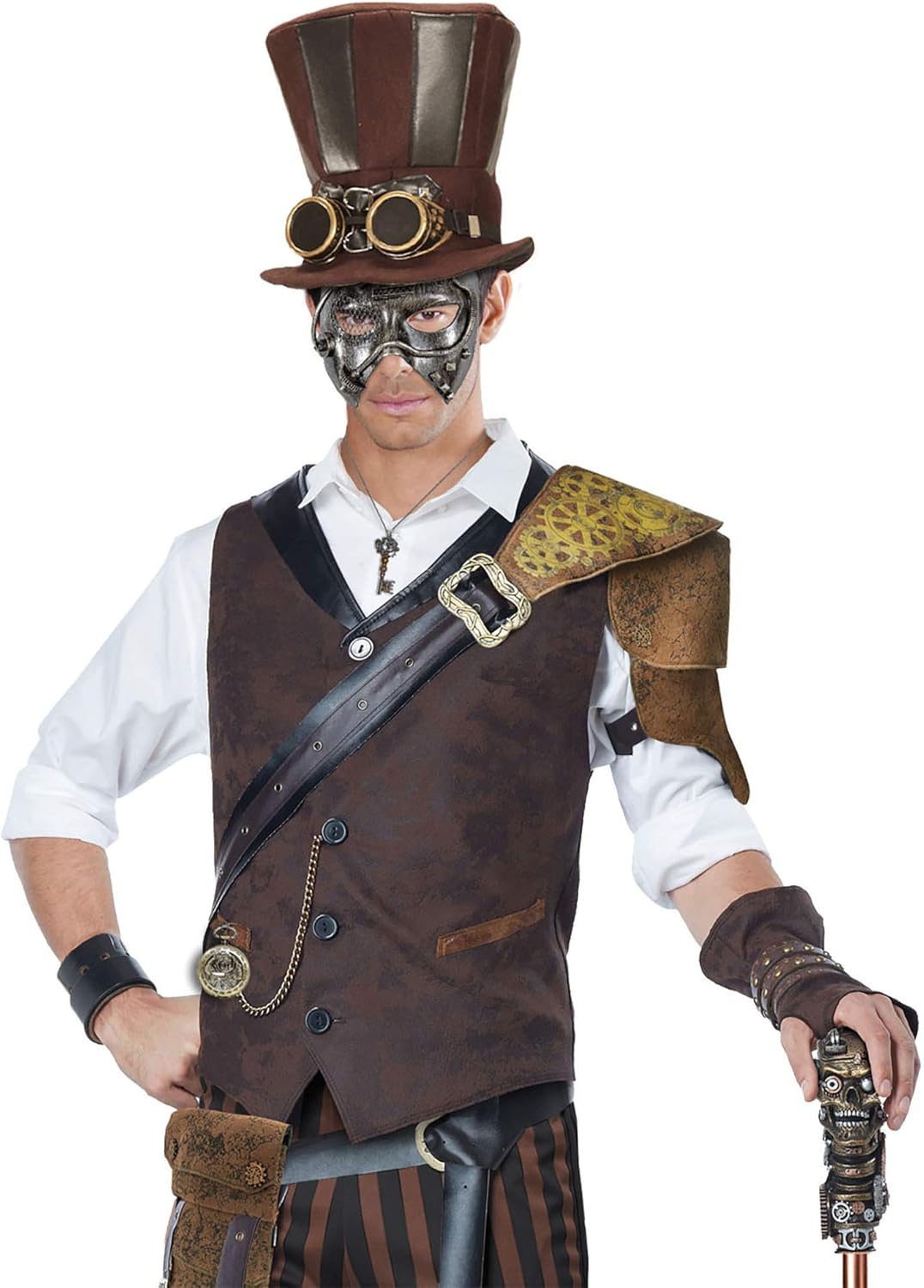 Silver Steampunk Eye Mask Victorian Era Fancy Dress Costume Accessory ...