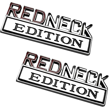 Amazon.com: 2pcs OEM Redneck Edition Car Emblem Badge 3D Logo ...