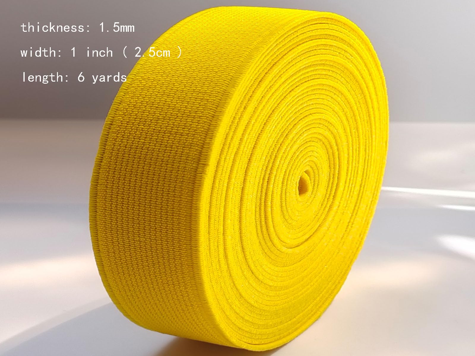 Snapklik.com : 1 Inch Elastic Bands 6 Yards Double-Side Twill Woven ...