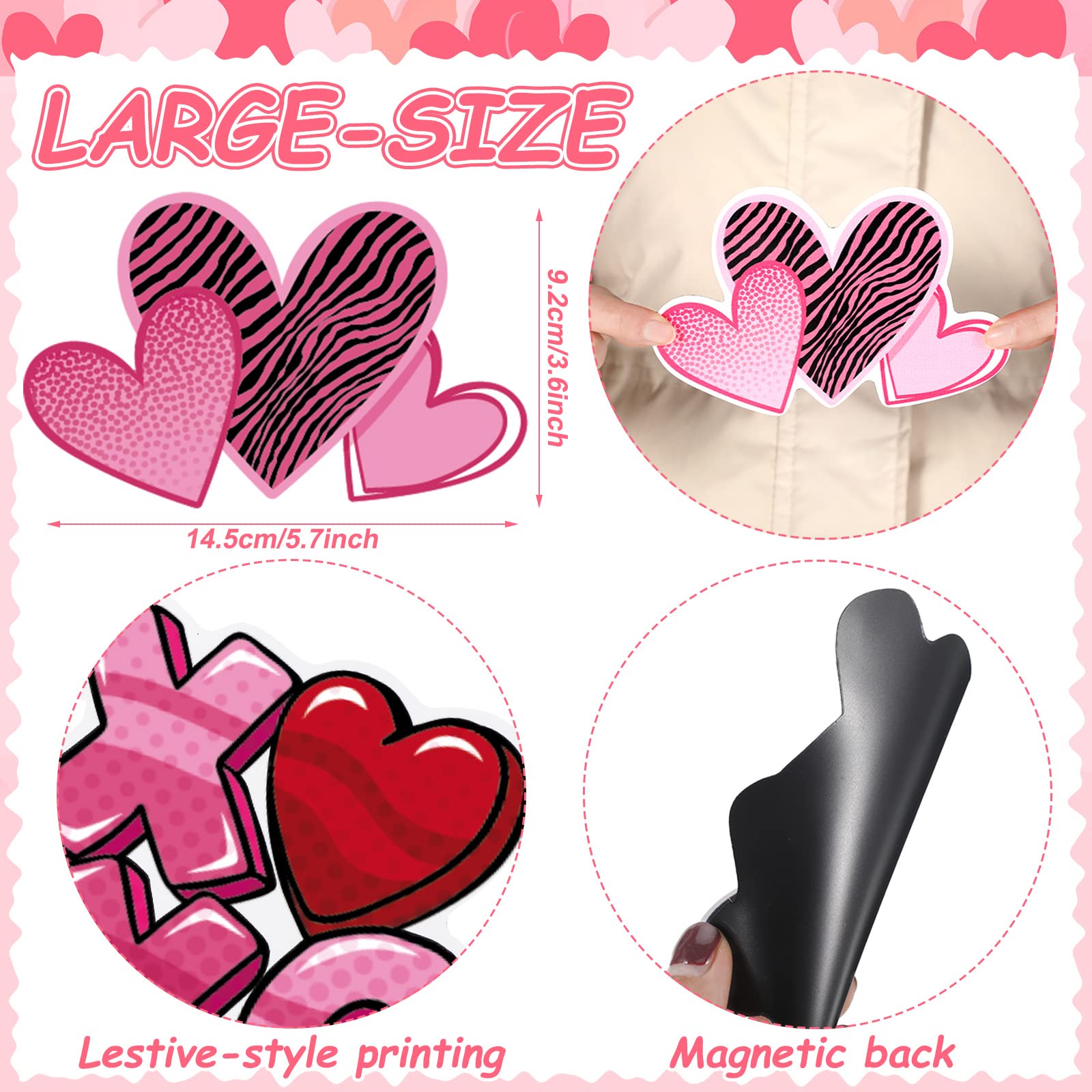 Snapklik.com : Kingdder 24-Piece Valentines Garage Door & Refrigerator ...