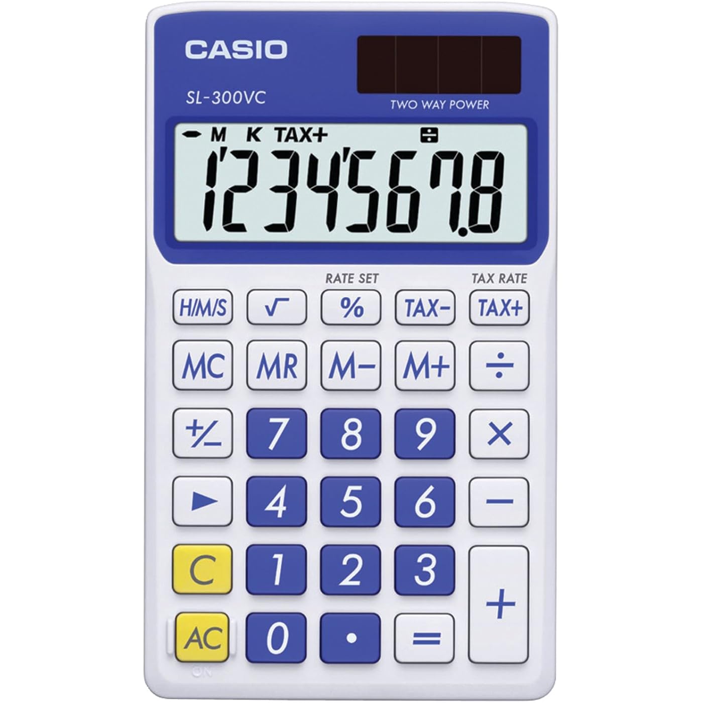 $1/mo - Finance Casio SL-300VC, Solar Powered Standard Function Calculator, Blue | Buy Now, Pay ...