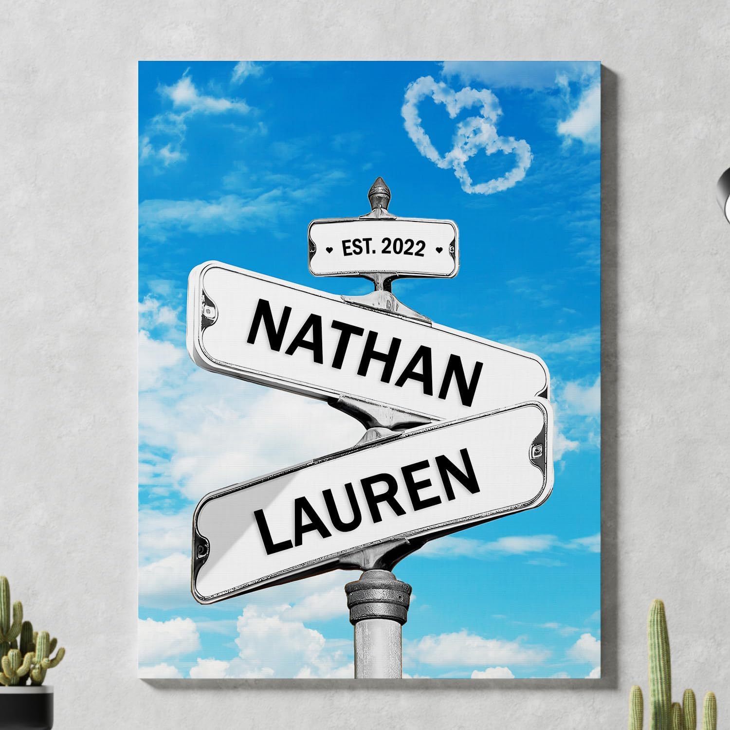 Amazon.com: Crossroads Street Sign Poster Custom Name, Personalized ...
