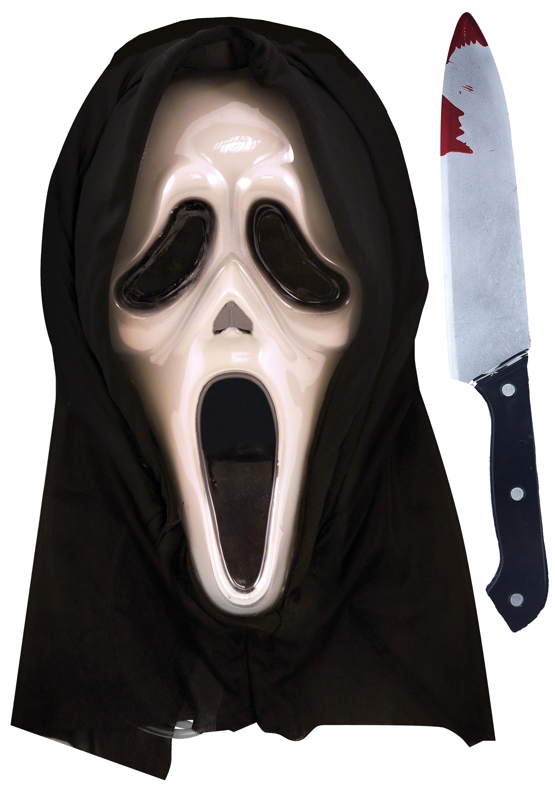 Scream Mask Knife Mega_Jumble Adult Unisex Ghost Face Hooded Scream