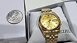 Amazon.com: Seiko Men's SNK366K 5 Automatic Gold Dial Gold-Tone ...