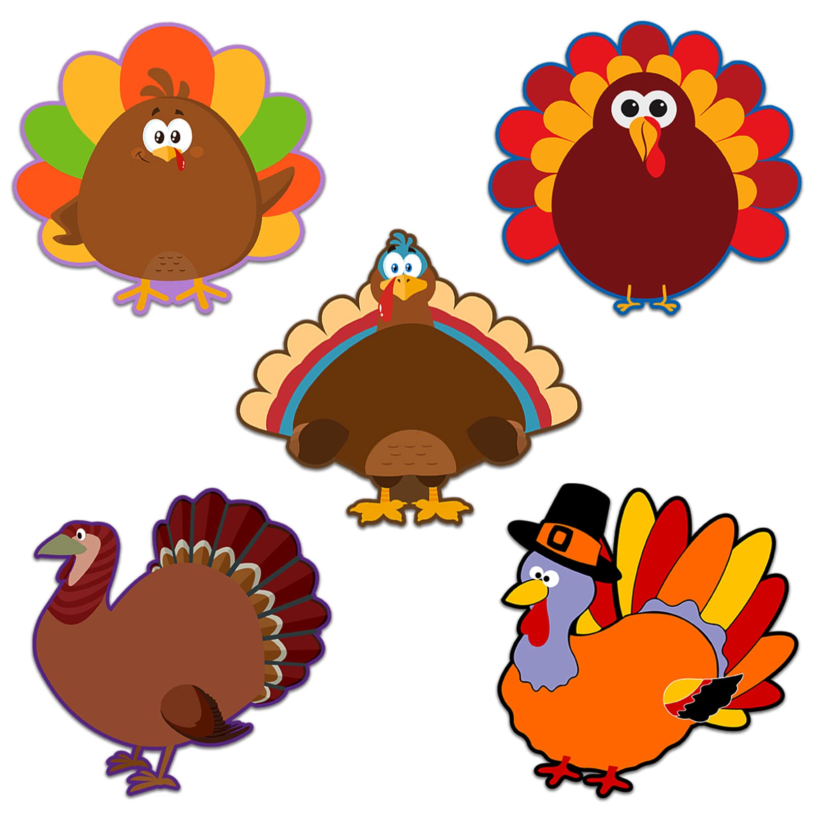 Amazon.com: WaaHome Thanksgiving Turkey Classroom Decorations 30pcs ...