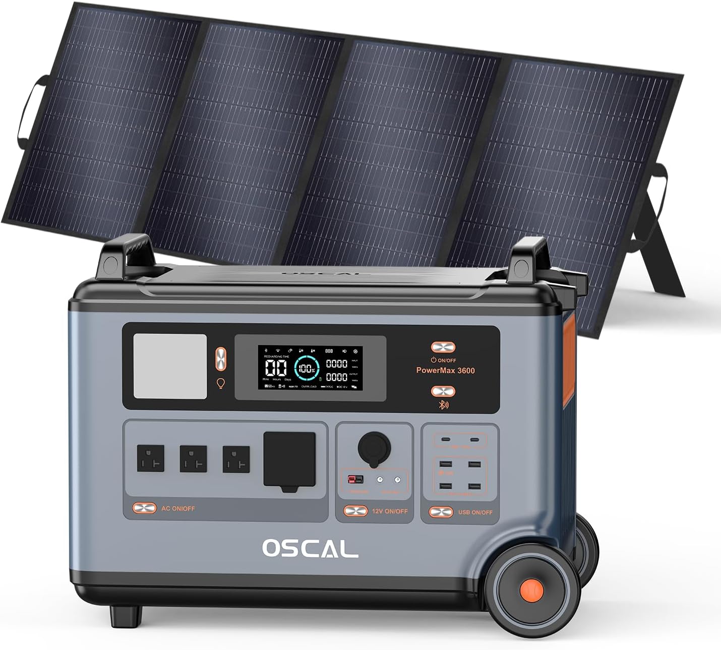 Amazon.com: OSCAL Power Station PowerMax 3600 with 400W Solar Panel ...