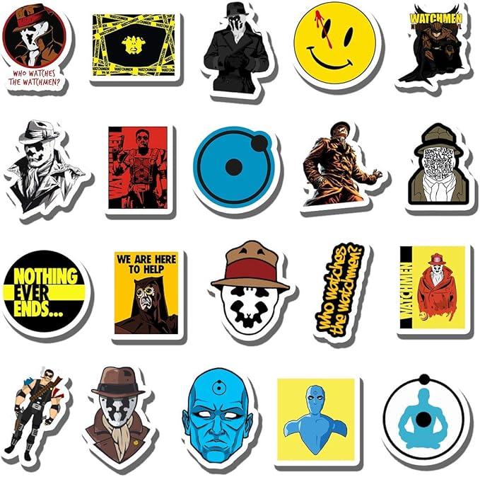 Amazon.com: 20 PCS Stickers Pack Watchmen Aesthetic Vinyl Colorful ...