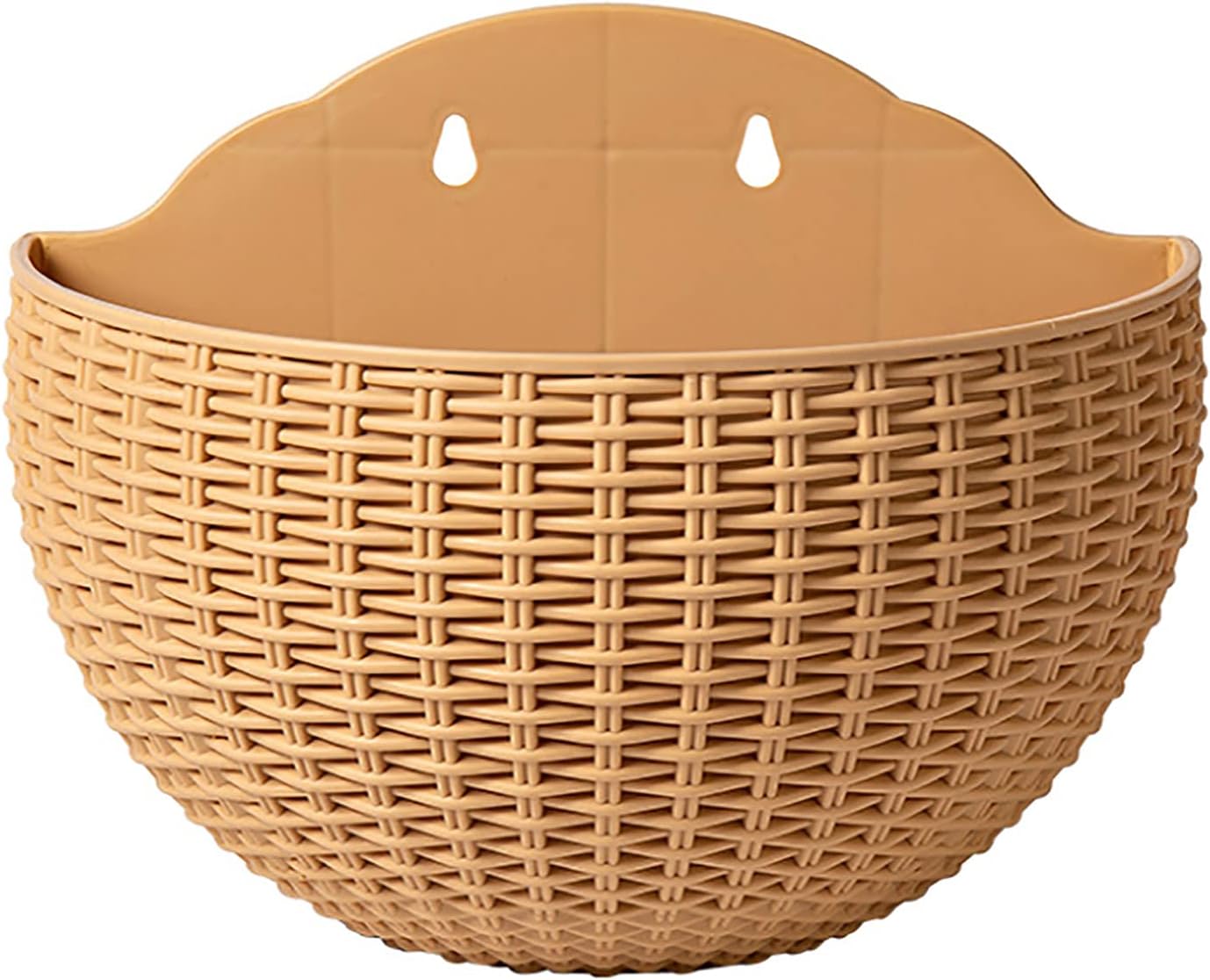 Amazon.com: Hanging Planter Pot Half Round Imitation Rattan European ...