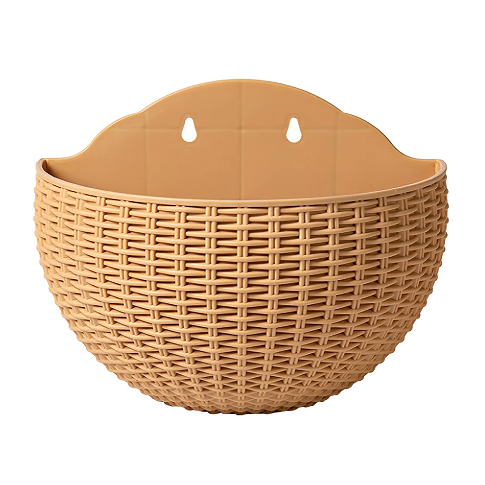 Amazon.com: Hanging Planter Pot Half Round Imitation Rattan European ...