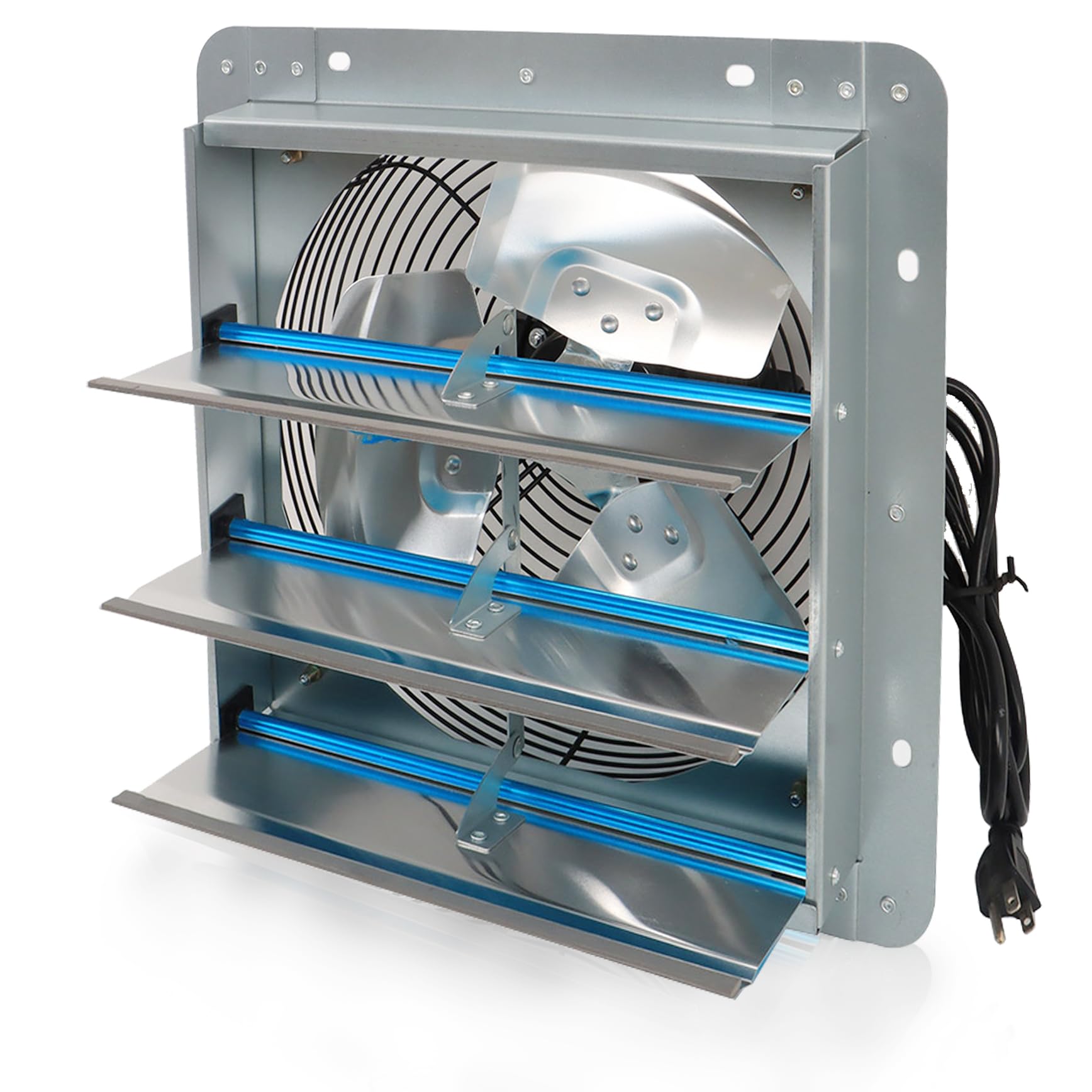 YSMN 12 Inch Wall Mounted Fan Speed 1800 CFM Aluminum Blades Shutter ...