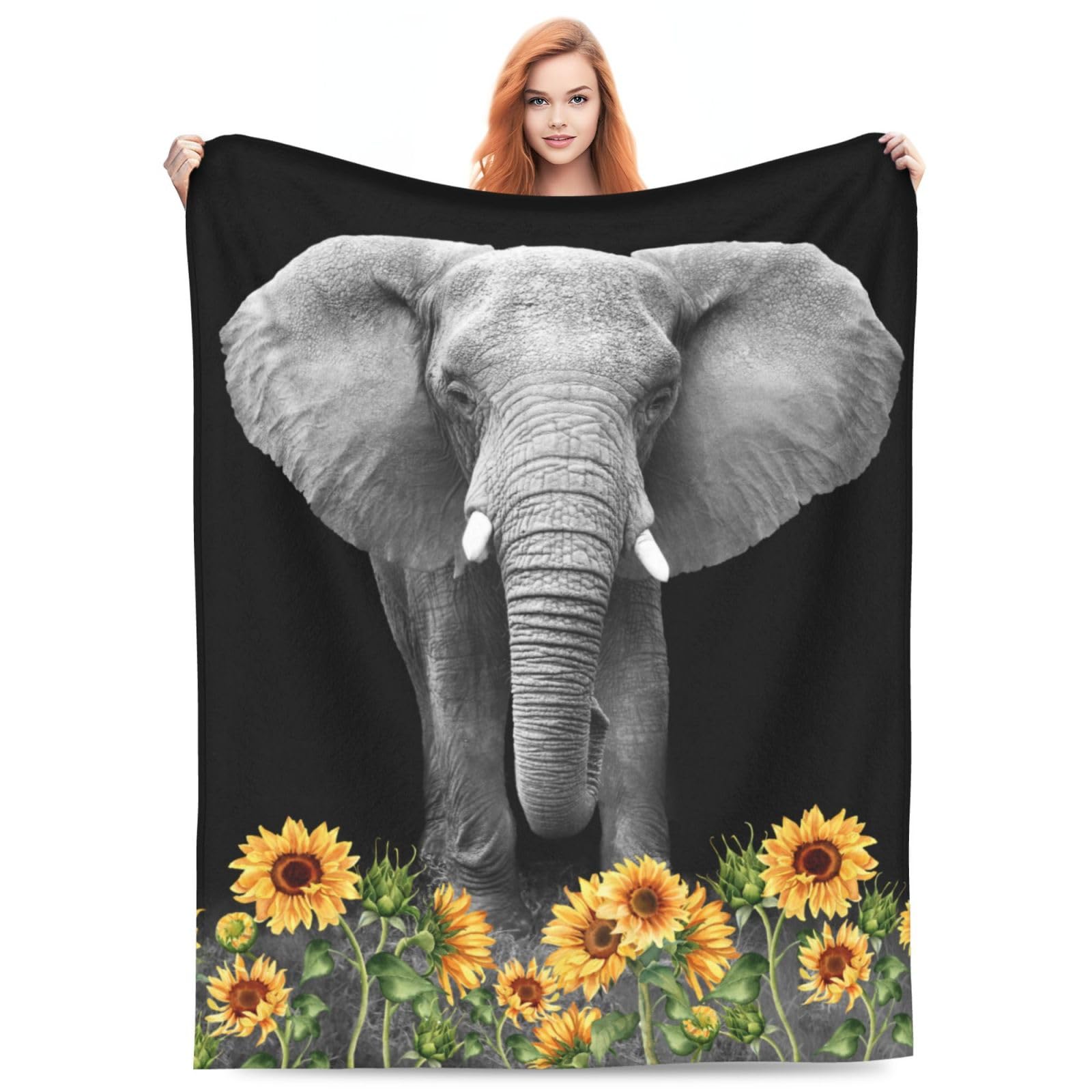 Amazon.com: Zeleda Elephant Blanket Best White Elephant Gifts for Women ...