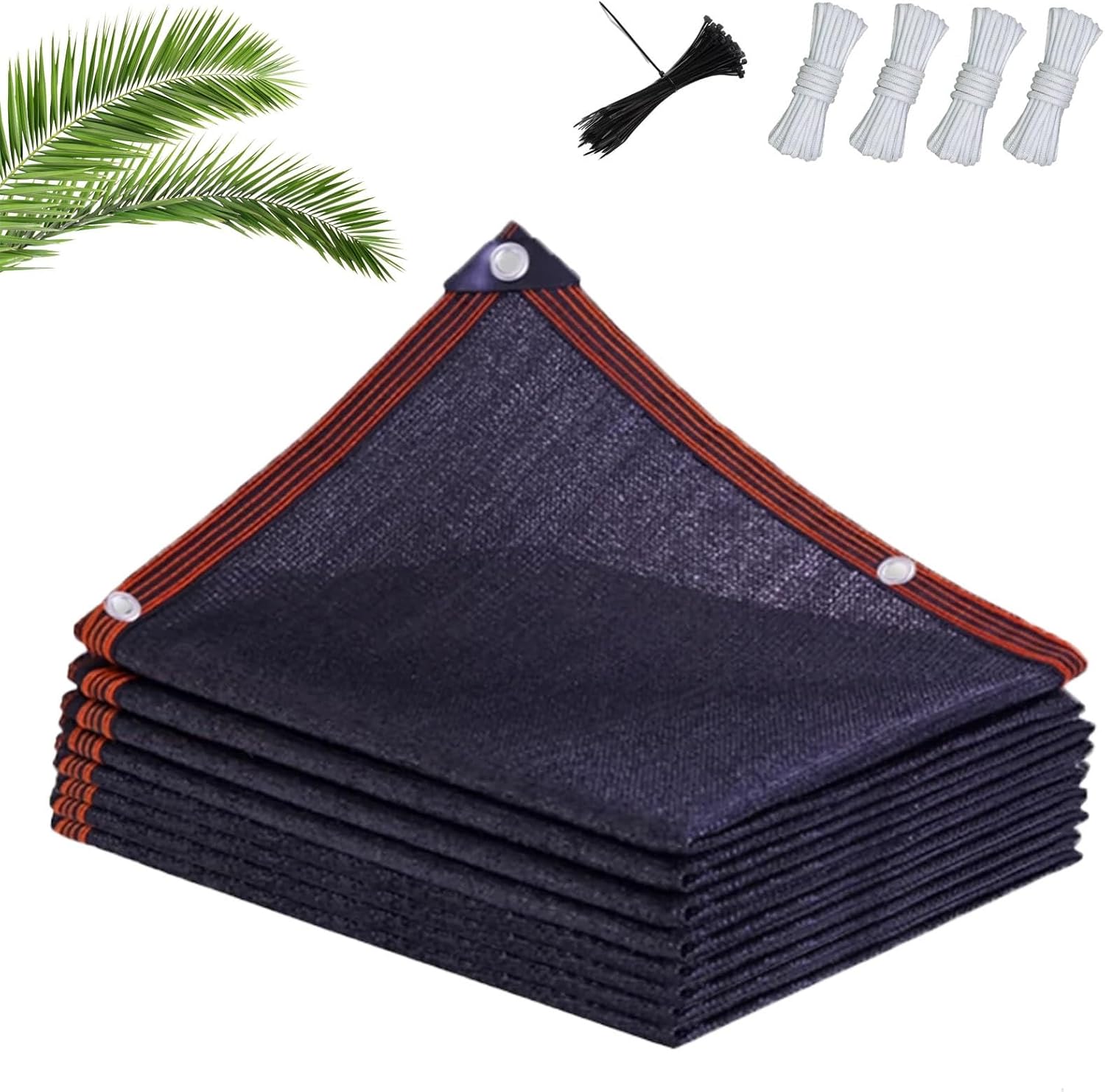 Shading Net with Grommets Ties and Straps, Garden Shading Mesh 8x8m Sun ...