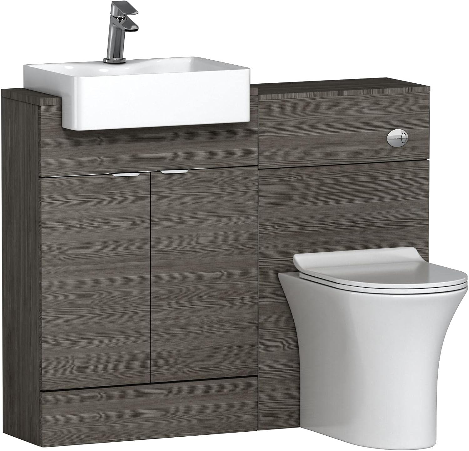 Buy Elena 1100mm Floor Standing Vanity Unit 2 Door Storage Cabinet with ...