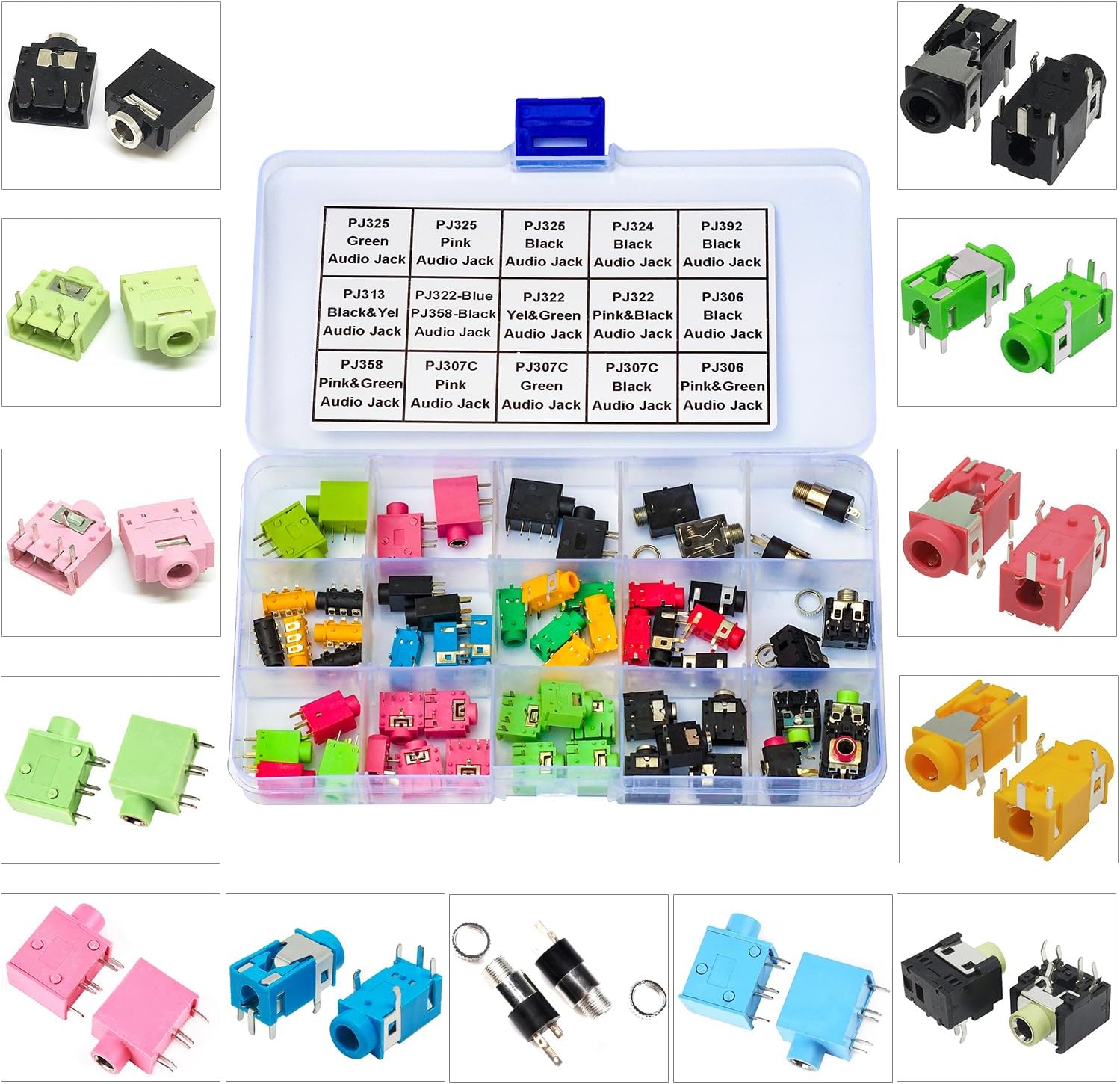 Amazon.com: Kidisoii Audio Jack 3.5MM Assortment Kit, 3.5MM Audio Video ...