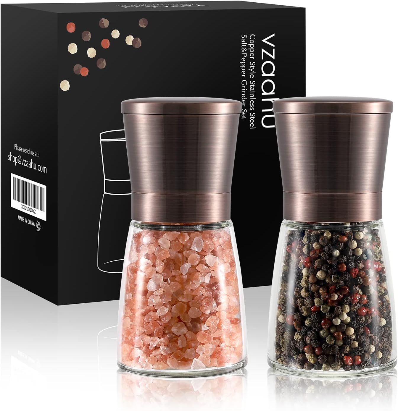 Amazon.com: Chef Specialties 7 Inch Burnished Copper Pepper Mill and ...