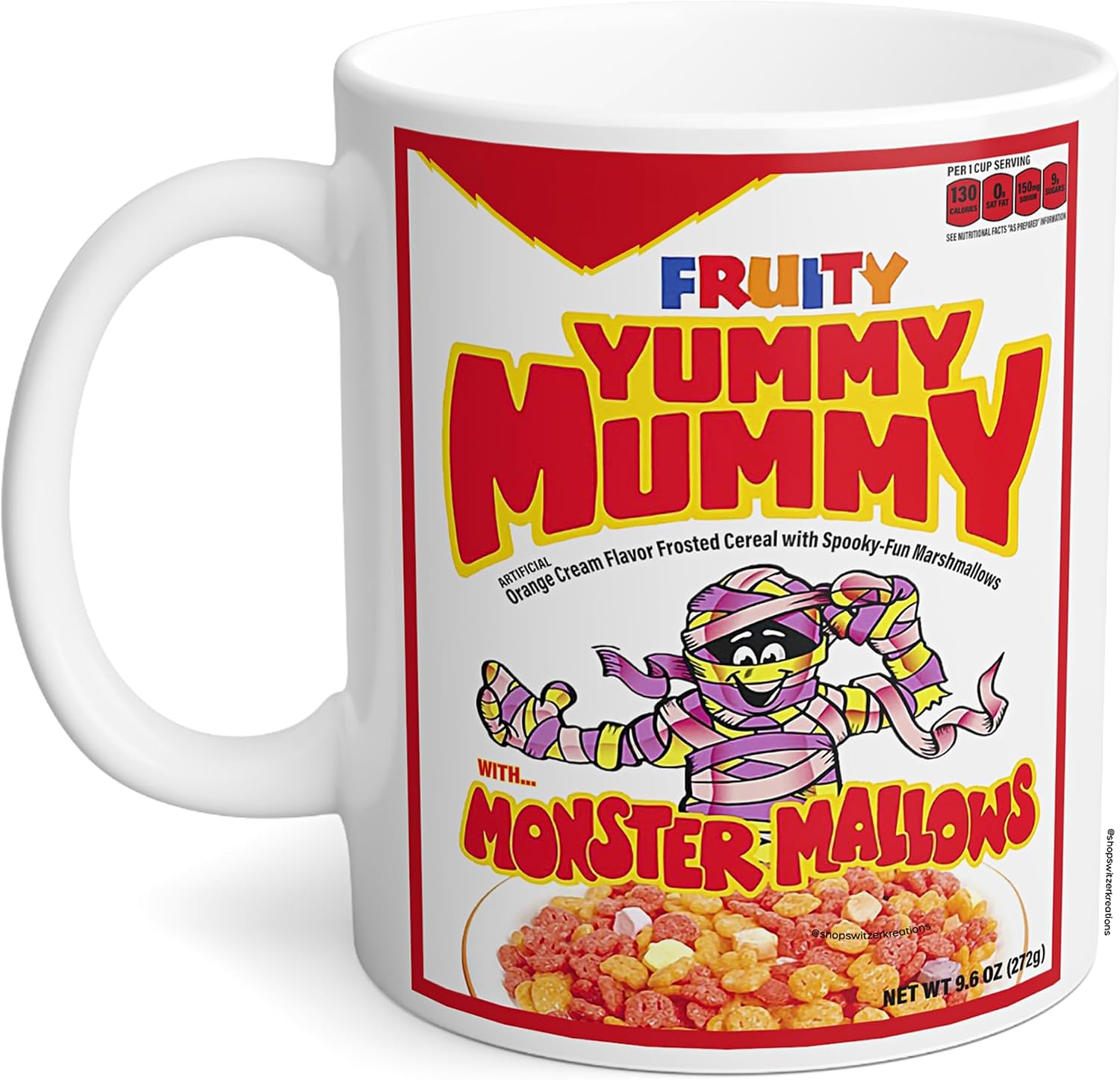 Amazon.com: Switzer Kreations Yummy-Mummy Coffee Mug – Retro Cereal ...