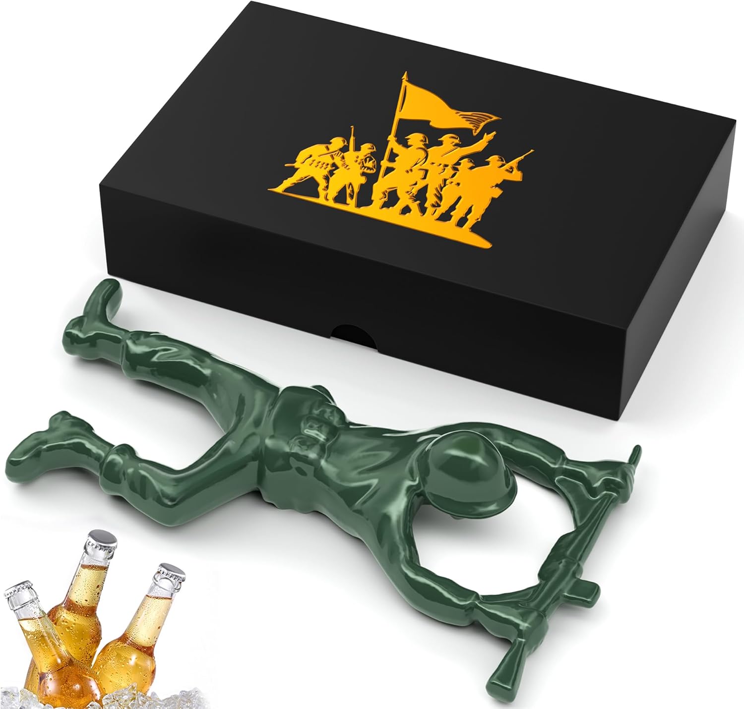 Amazon.com: Green Army Beer Bottle Opener for Men, Unique 3D Soldier ...