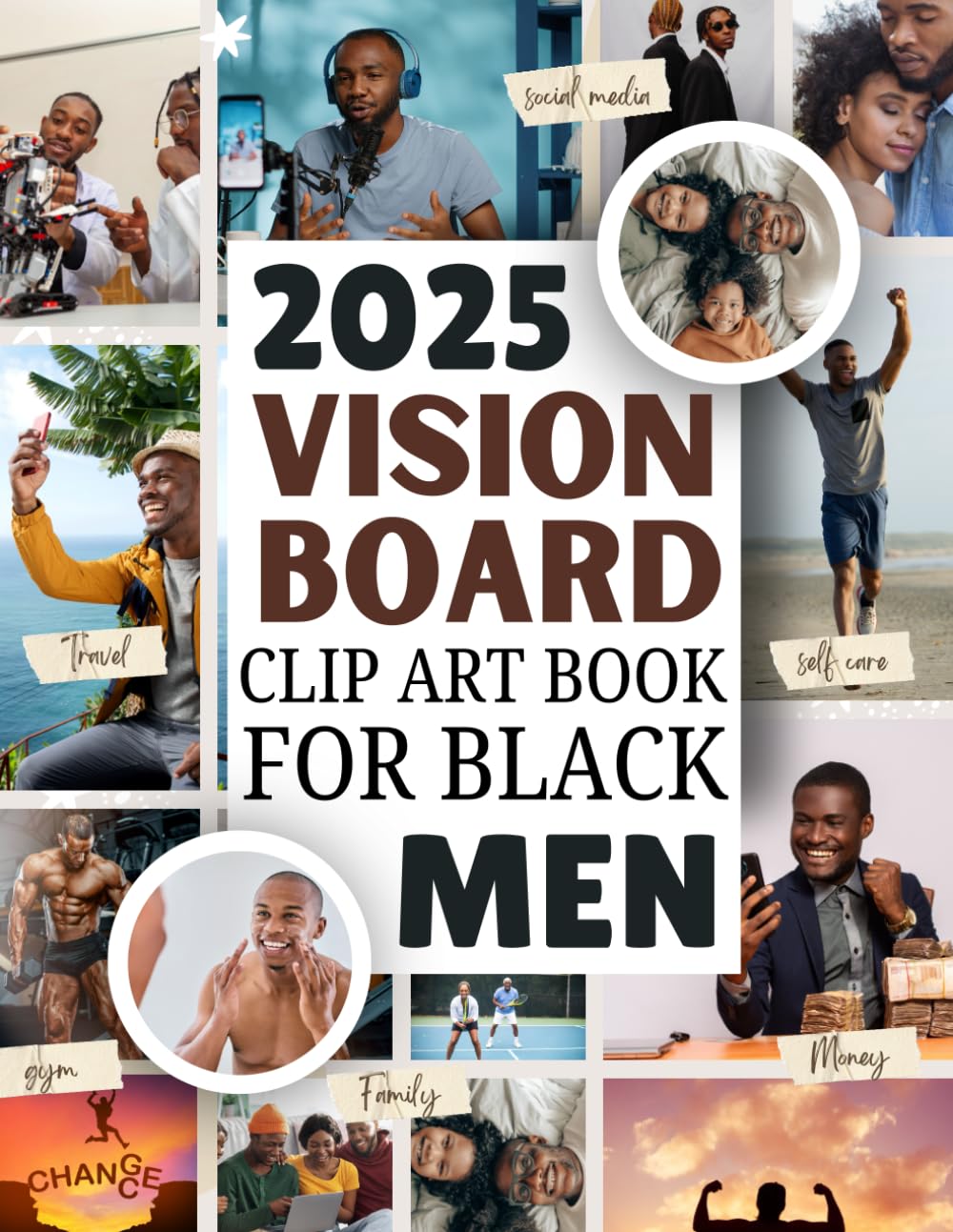 2025 Vision Board Clip Art Book For Black Men: Inspiring Vision Board ...