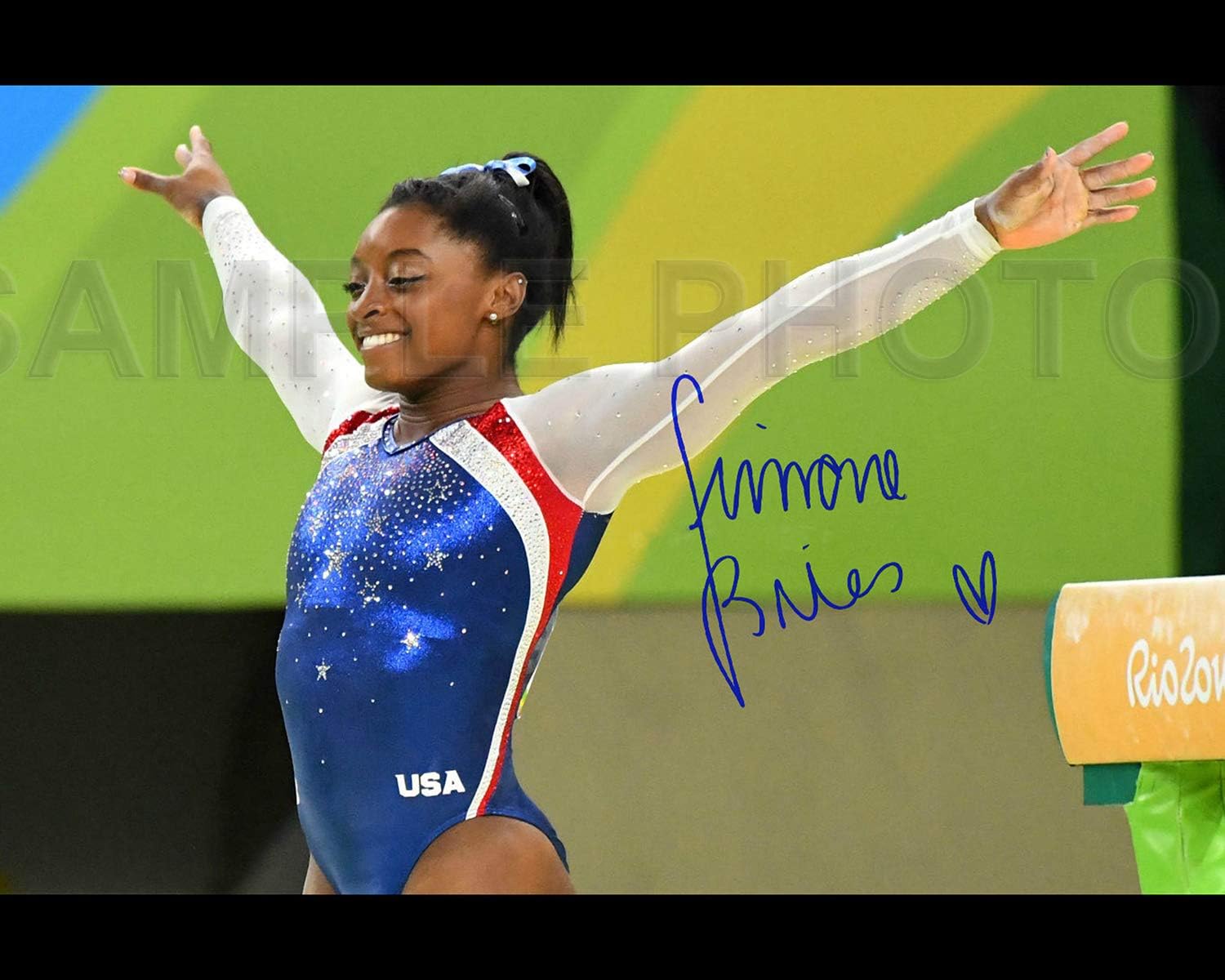 Amazon.com: Simone Biles Rio Olympic Gold Medal 8x10 Signed Photo ...