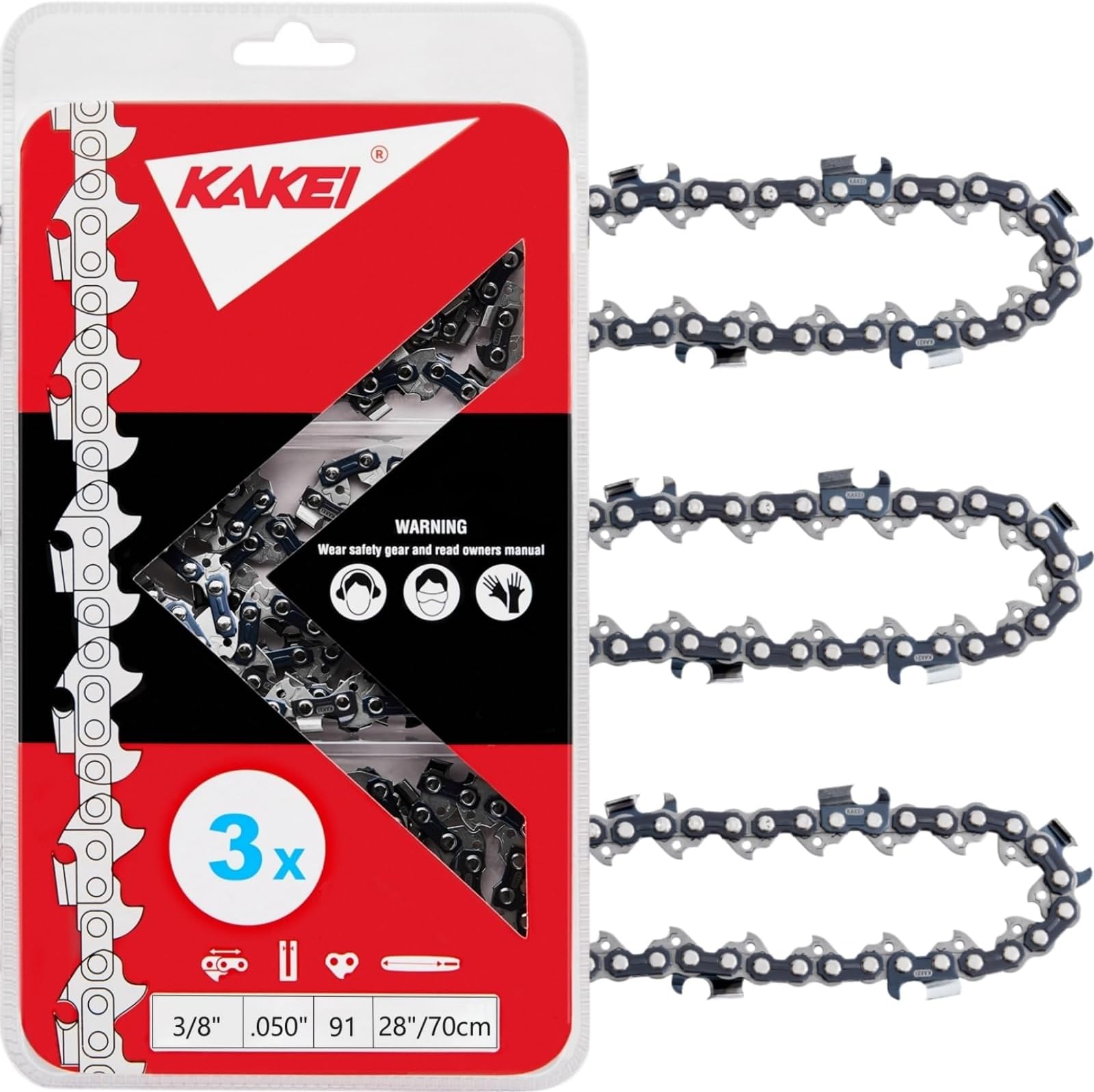 Amazon.com : Stihl New 33RSF-91 Chainsaw Chain Full Skip, 3/8 pitch ...