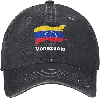 Venezuela Flag Baseball Cap for Men Women Vintage Washed Twill Denim ...