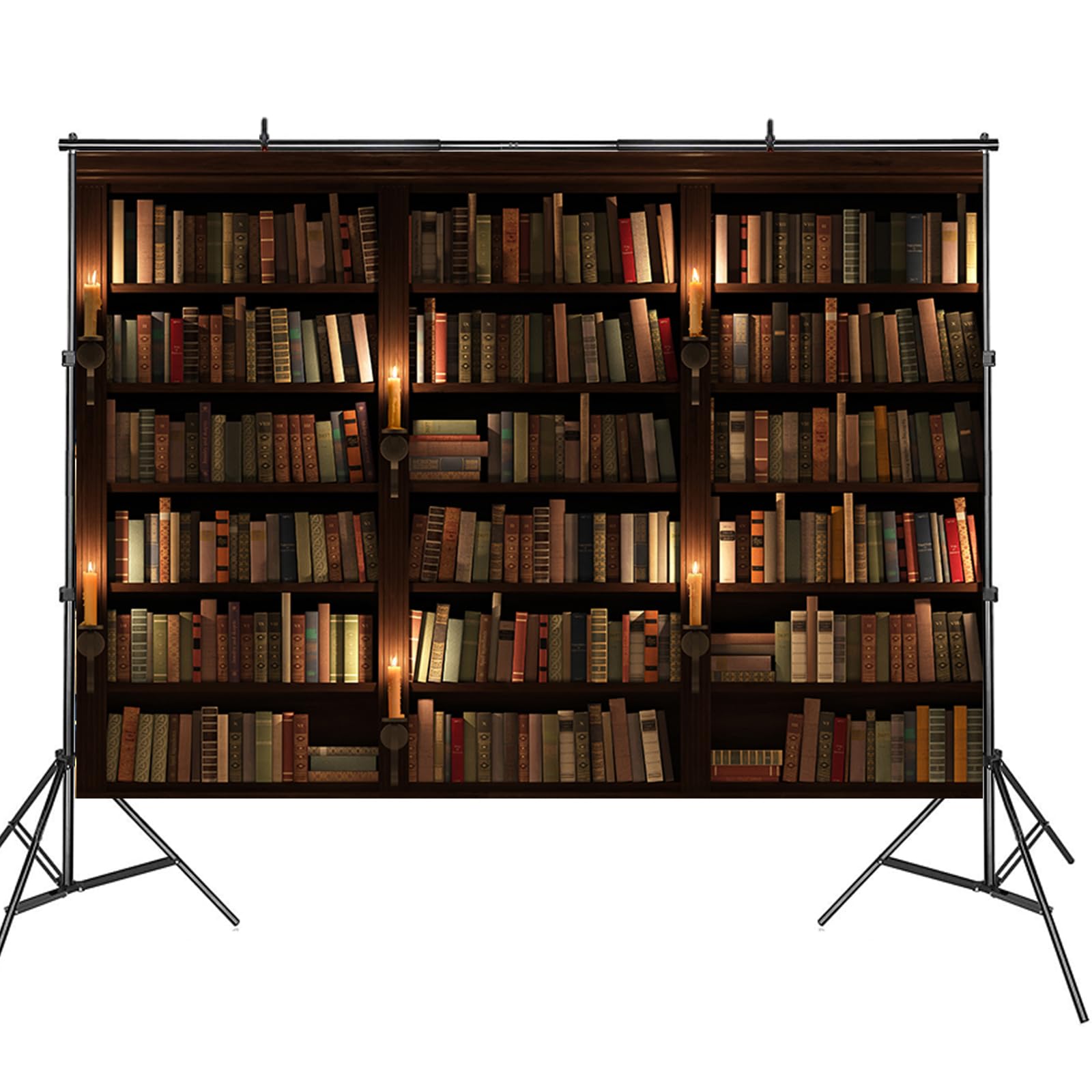 Inside Out Backdrop VinylBDS Retro School Library Study Bookshelf ...