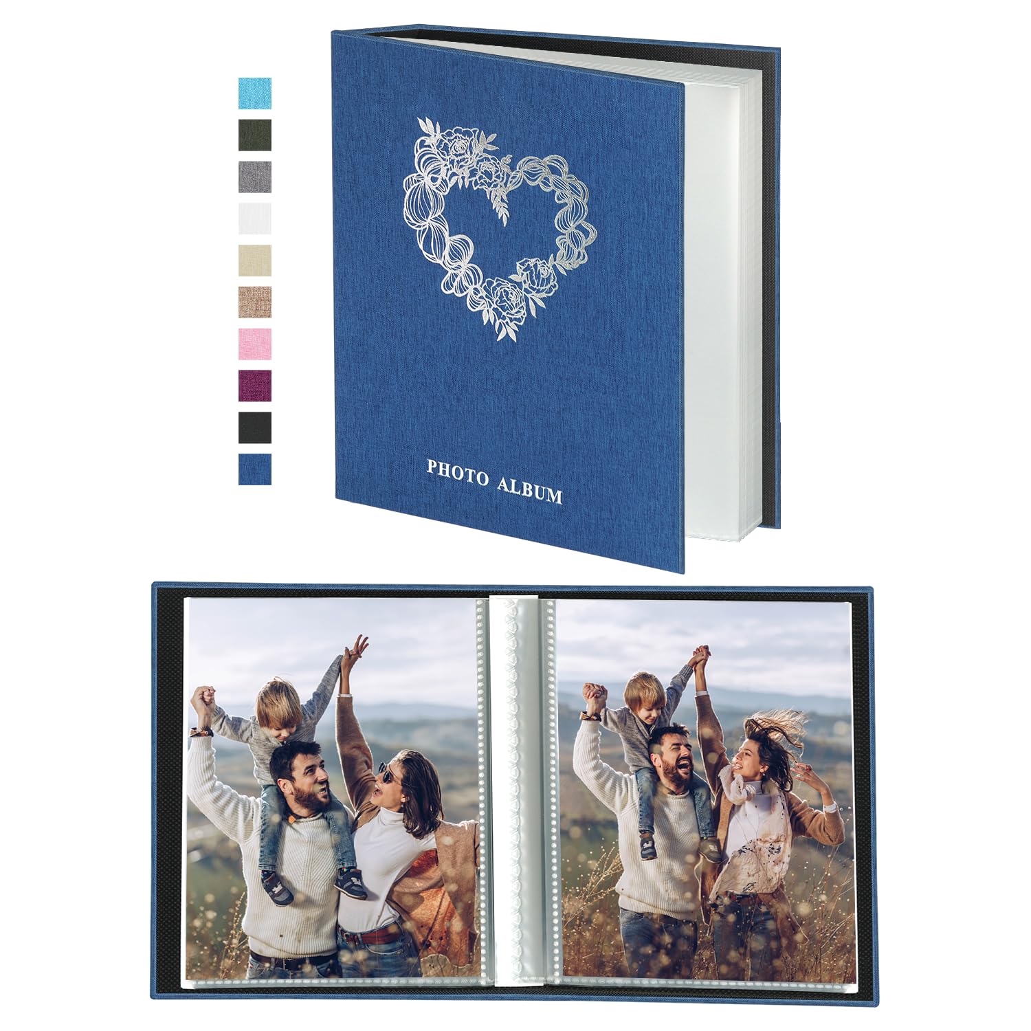 Snapklik.com : Artmag Small Photo Album 4x6 52 Photos 2 Packs,Linen ...